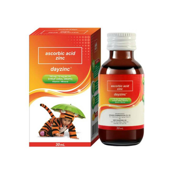 DAYZINC Ascorbic Acid / Zinc 100mg / 10mg per mL Syrup (Oral Drops ...